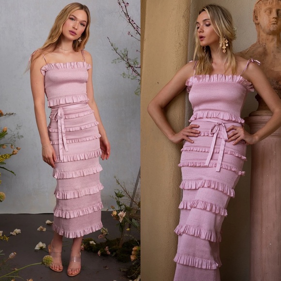 V. Chapman | Dresses | V Chapman The Lily Dress In Pink Parfait Size 6 ...